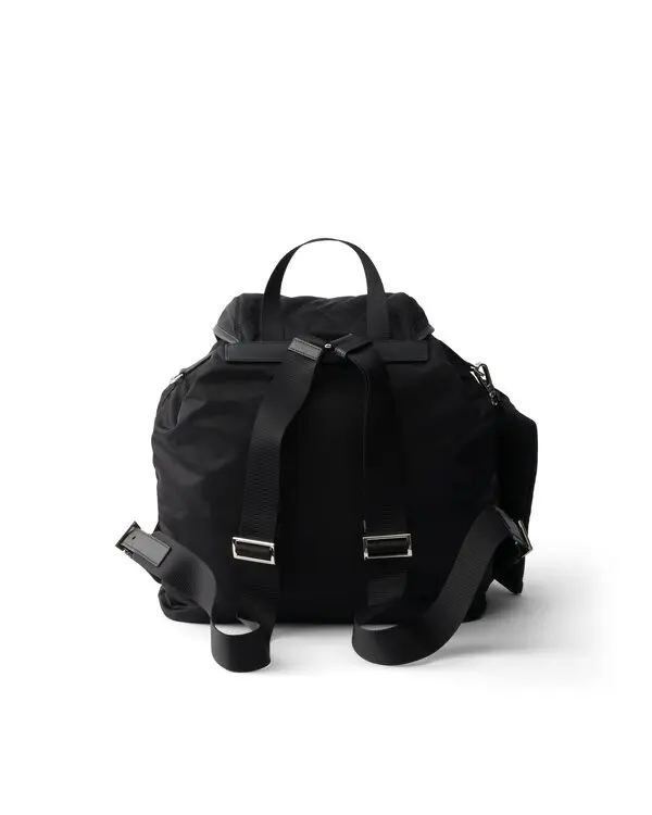 Prada Medium Quilted Re-nylon Backpack With Saffiano Leather Trim