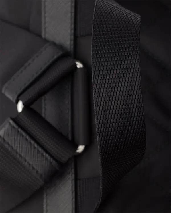 Prada Medium Quilted Re-nylon Backpack With Saffiano Leather Trim