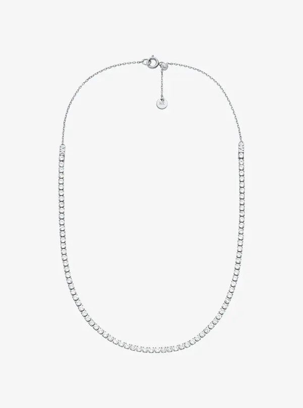 Michael Kors Pavé Tennis Necklace - Silver