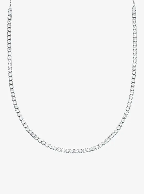 Michael Kors Pavé Tennis Necklace - Silver