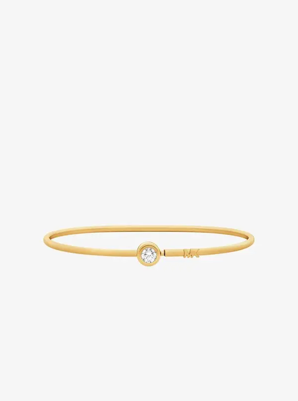 Michael Kors Round Stone Bangle - Gold