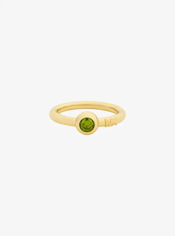 Michael Kors Round Stone Ring - Gold