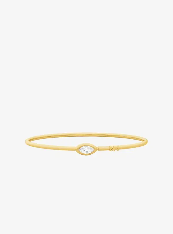 Michael Kors Marquise Stone Bangle Bracelet - Gold