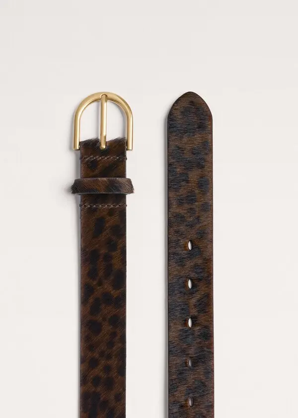 ME+EM 30mm Classic Round Dark Leopard Belt