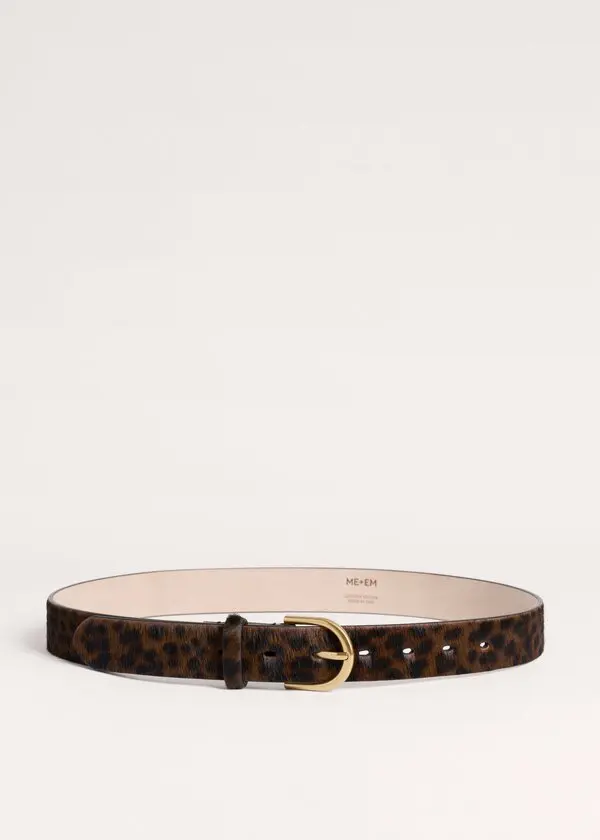 ME+EM 30mm Classic Round Dark Leopard Belt