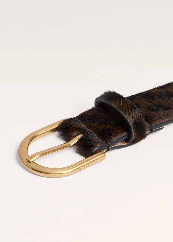 ME+EM 30mm Classic Round Dark Leopard Belt