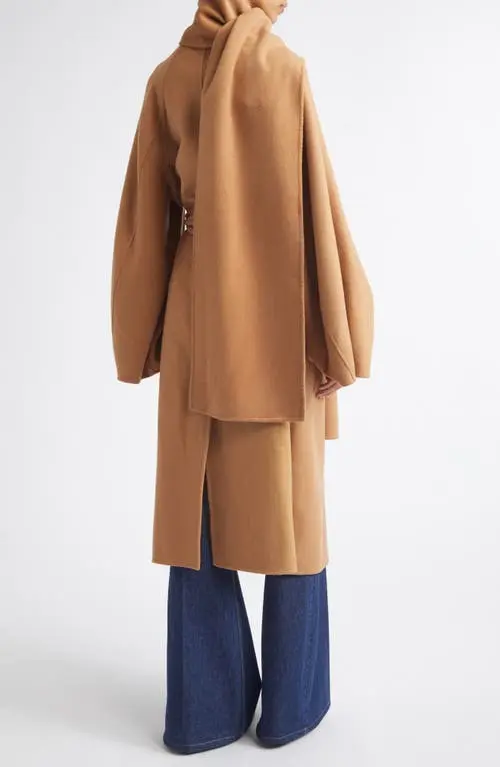 Zimmermann Valiant Wool Blend Coat With Scarf