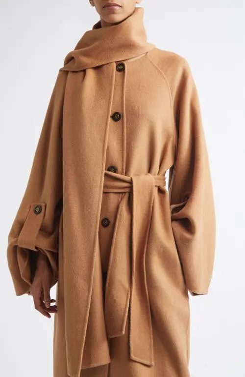 Zimmermann Valiant Wool Blend Coat With Scarf