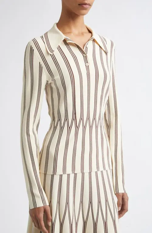 Zimmermann Rebellion Stripe Polo Sweater