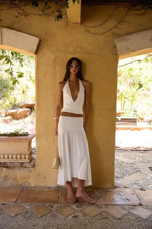 SASHA THERESE Talia Maxi Skirt - White