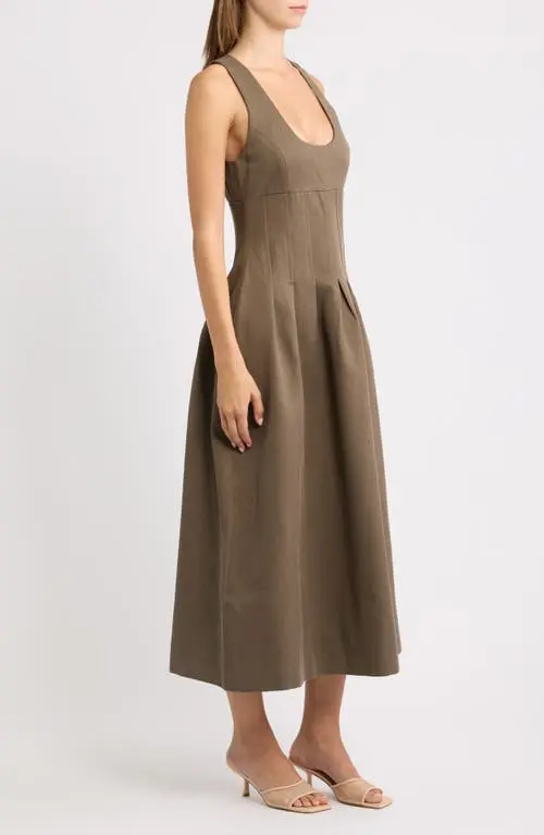 Oddmuse Scoop Neck Midi Dress