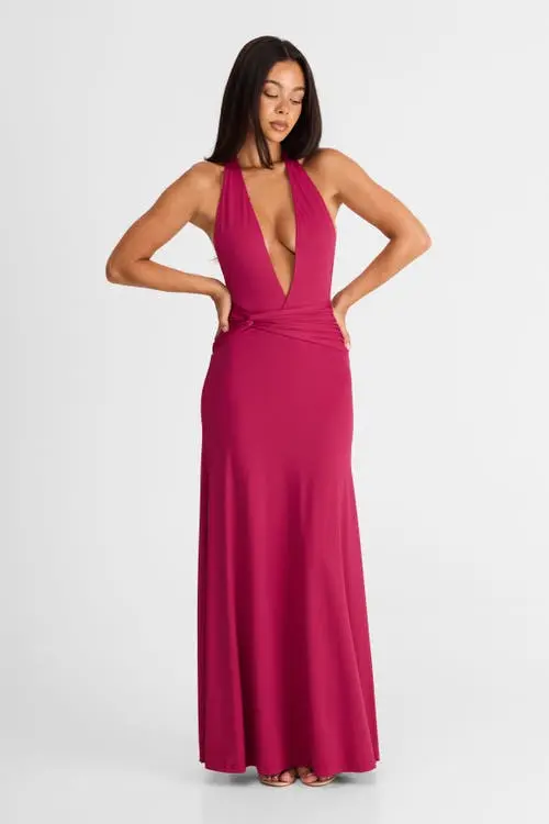 SASHA THERESE Antoinette Maxi Dress - Berry