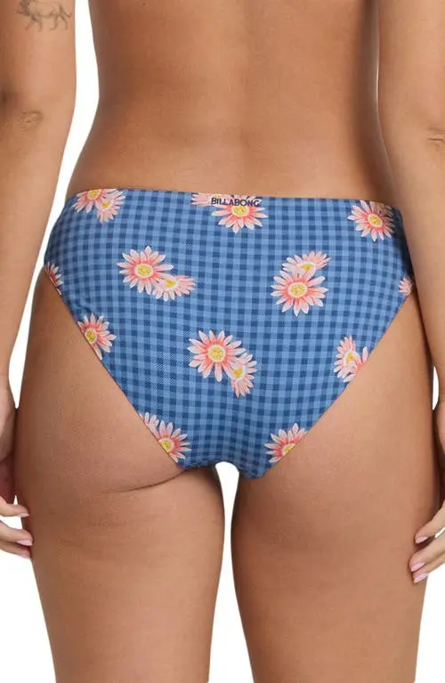 BILLABONG Western Sky Lowrider Gingham Floral Bikini Bottoms