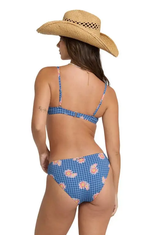 BILLABONG Western Sky Lowrider Gingham Floral Bikini Bottoms