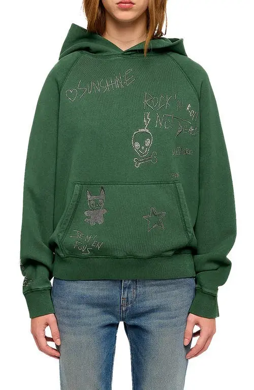 Zadig&Voltaire Rhinestone Graphic Hoodie