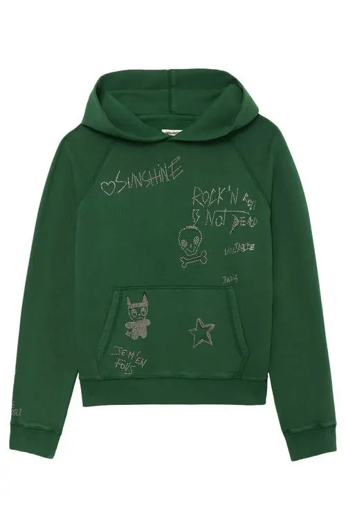 Zadig&Voltaire Rhinestone Graphic Hoodie