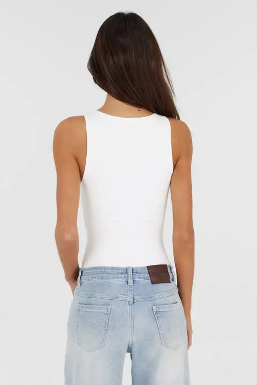 SASHA THERESE Claudine Bodysuit - White