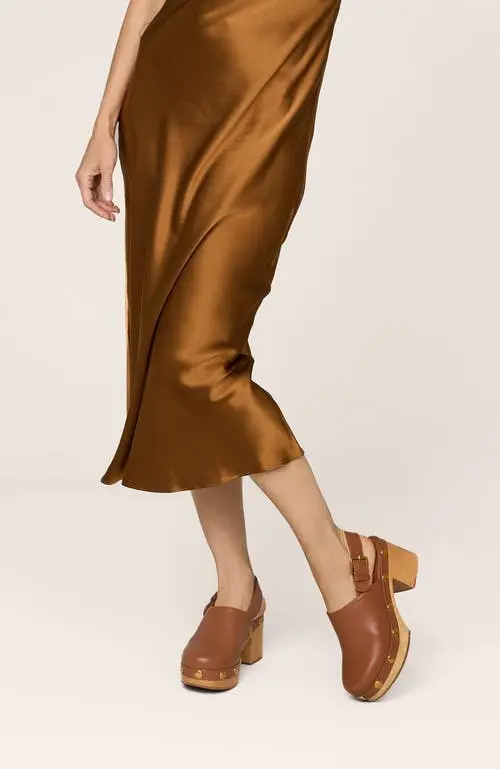 Charlotte Stone Jori Slingback Platform Studded Clog - Luggage