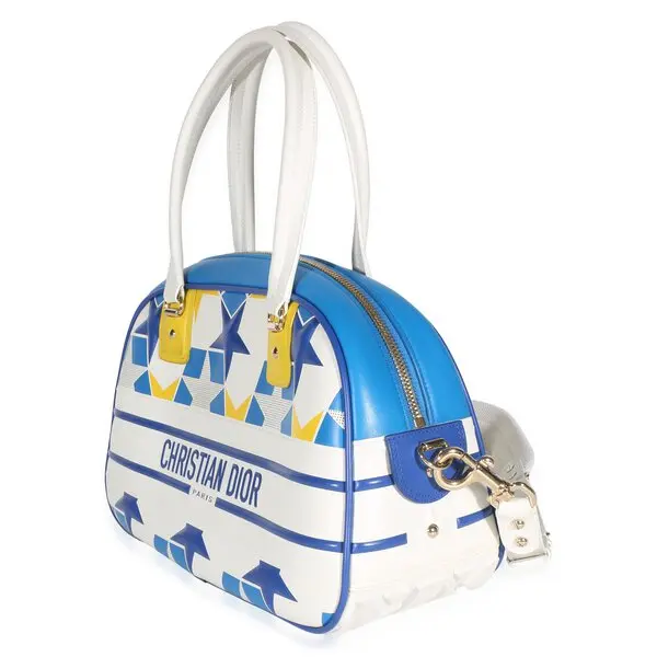 Dior Blue Calfskin Star Vibe Bowling Bag