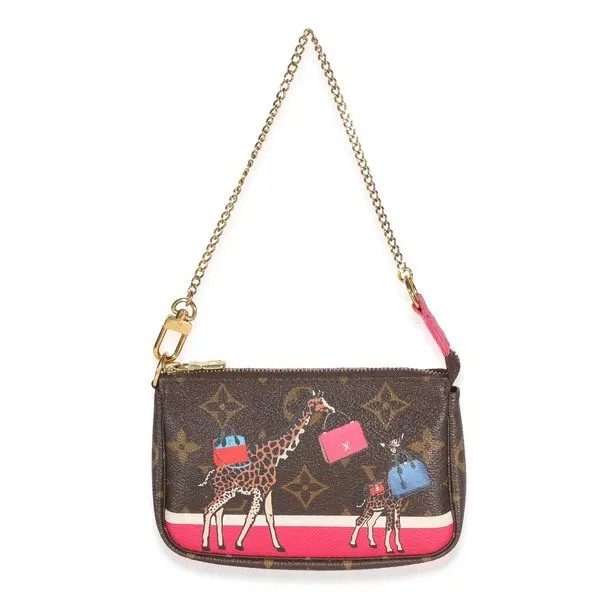 LOUIS VUITTON Christmas Animation Monogram Canvas Pochette Accessoires