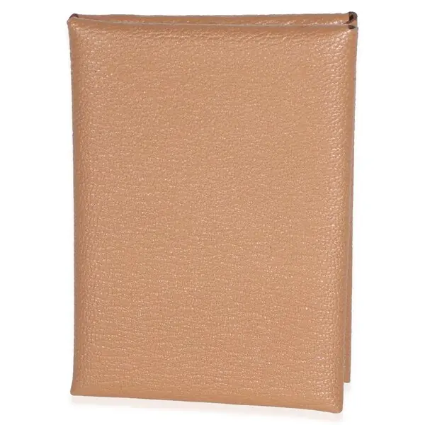 Hermès Chai Chevre Mysore Calvi Card Holder - Brown
