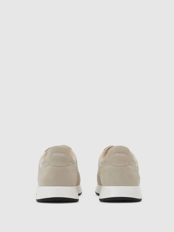 REISS Suede Grant Suede Suede Lightweight Runner Trainers