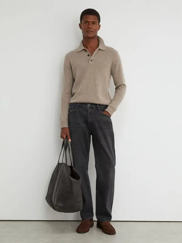 REISS Stones Relaxed Straight-leg Stonewashed Jeans
