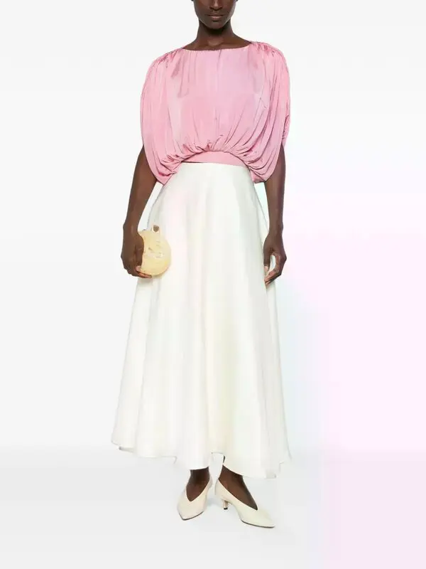 ABADIA Draped Blouse