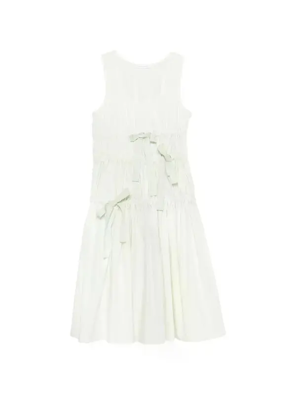 Cecilie Bahnsen Faye Bow-detail Dress - Neutrals