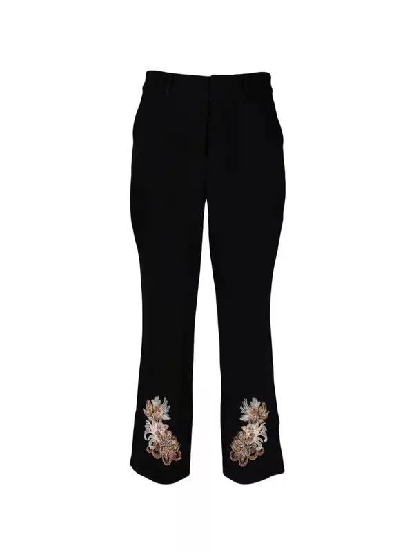 Cinq À Sept Kerry Floral-embroidered Trousers