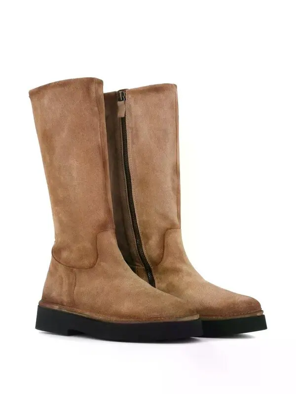 ALEXANDER HOTTO Suede Side-zip Boots