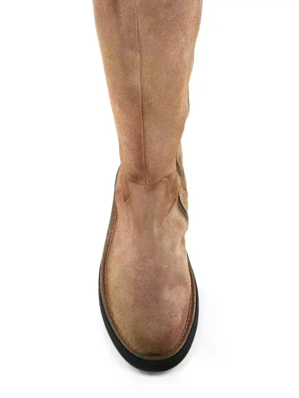 ALEXANDER HOTTO Suede Side-zip Boots