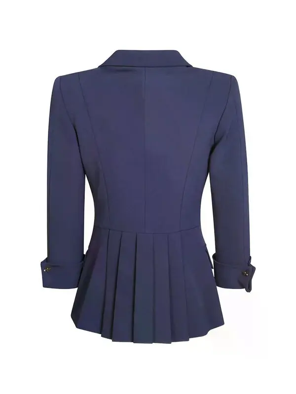 Elisabetta Franchi Double-breasted Pleated-back Jacket