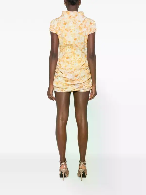 Magda Butrym Floral-print Ruched Mini Dress