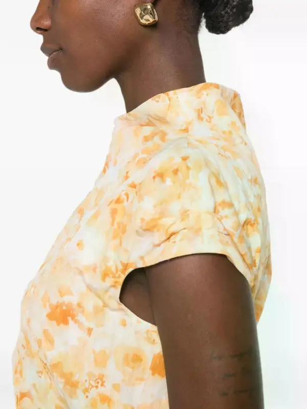 Magda Butrym Floral-print Ruched Mini Dress
