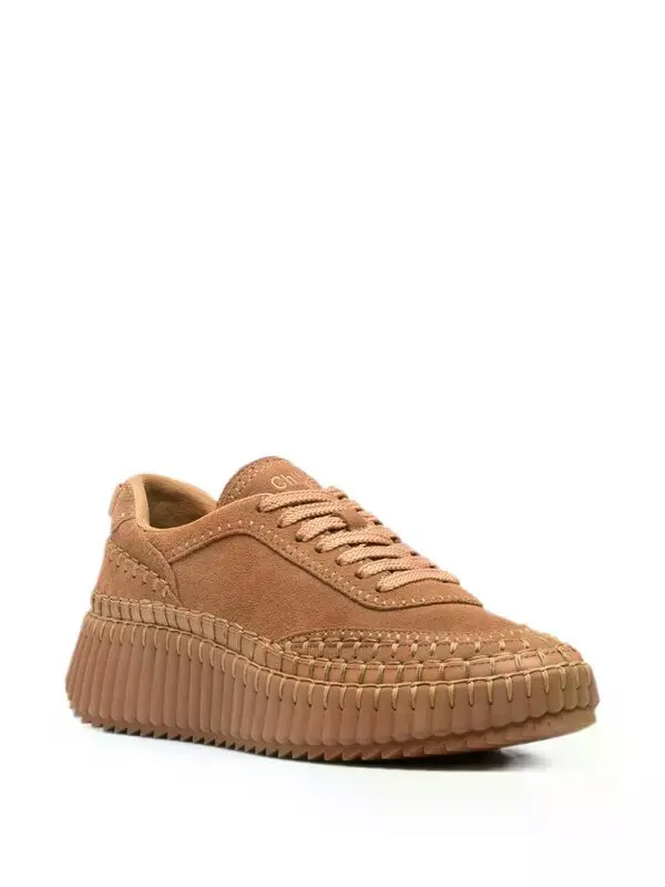 Chloé Nama Whipstitch-trim Sneakers