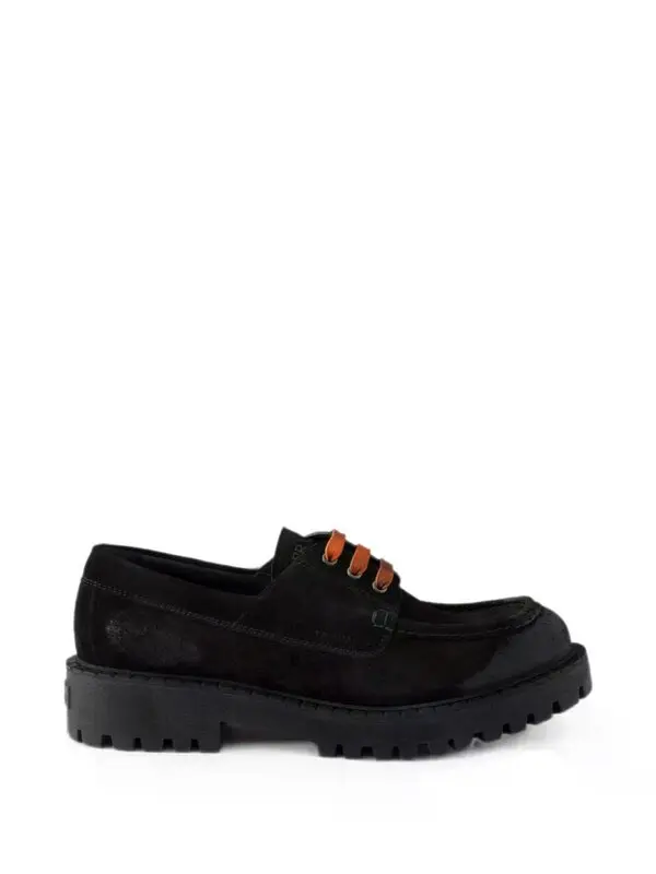 Prada Waxed Suede Lace-up Shoes