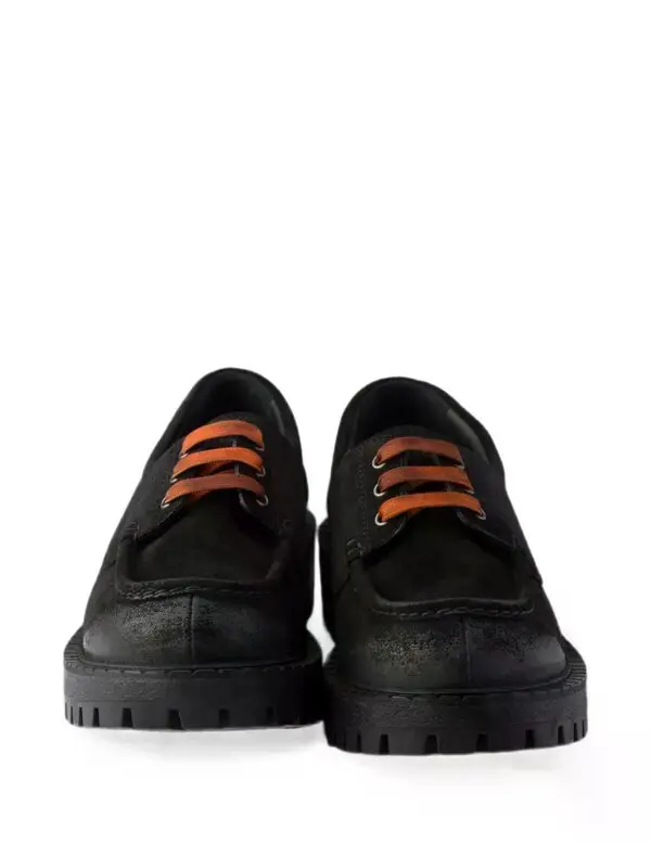 Prada Waxed Suede Lace-up Shoes