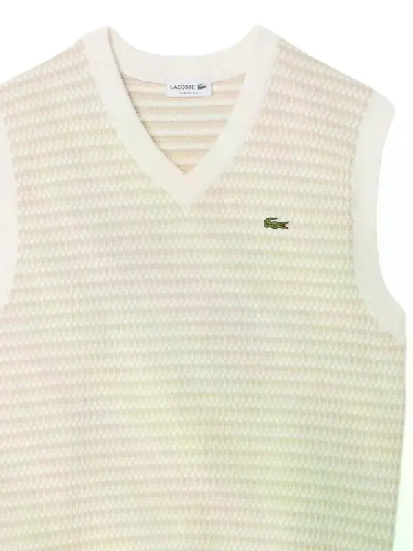 Lacoste Logo Patch V-neck Vest