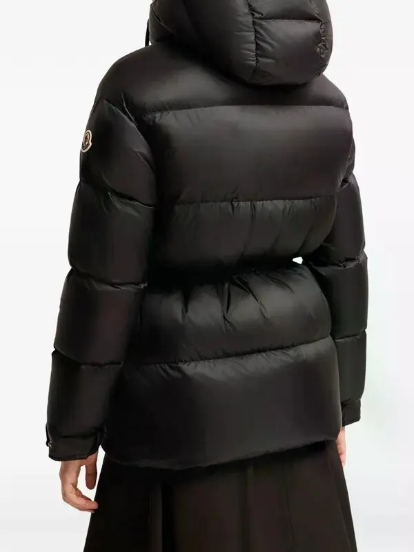 Moncler Sesie Hooded Mid-length Down Jacket