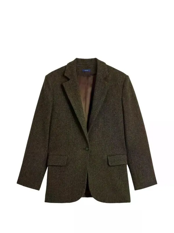 Soeur Herringbone-weave Single-breasted Jacket