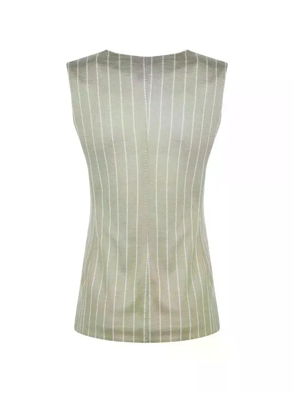 Max Mara Pinstripe-pattern V-neck Waistcoat