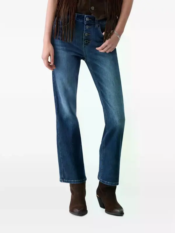 Liu Jo Bootcut Jeans With Jewel Buttons