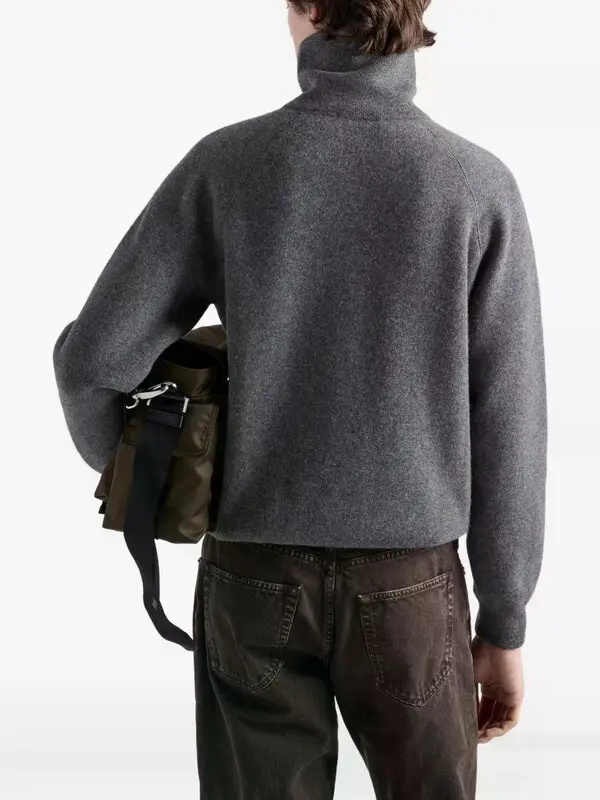 Prada Wool And Cashmere Polo Sweater