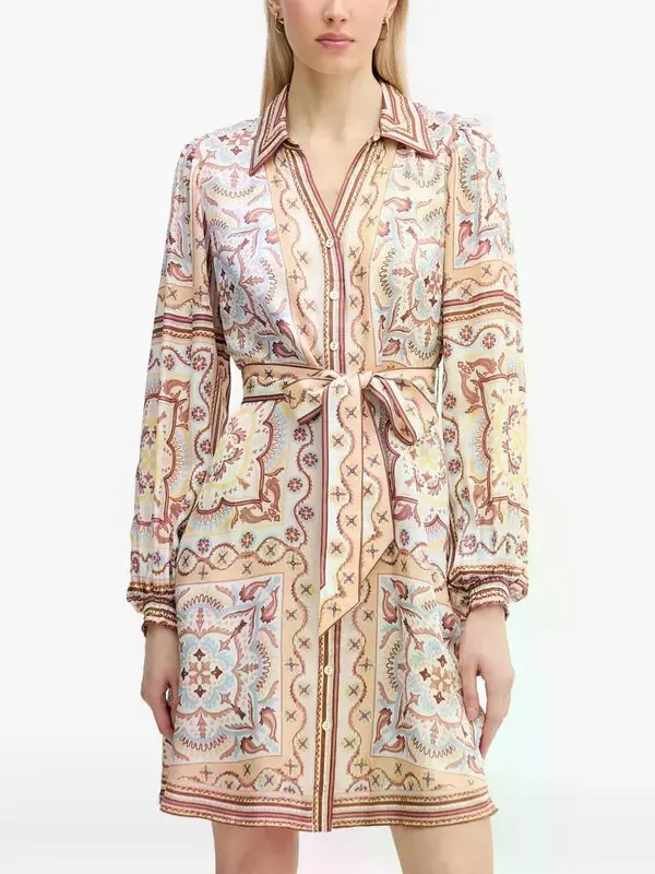 Hale Bob Arlo Paisley-print Belted Mini Dress