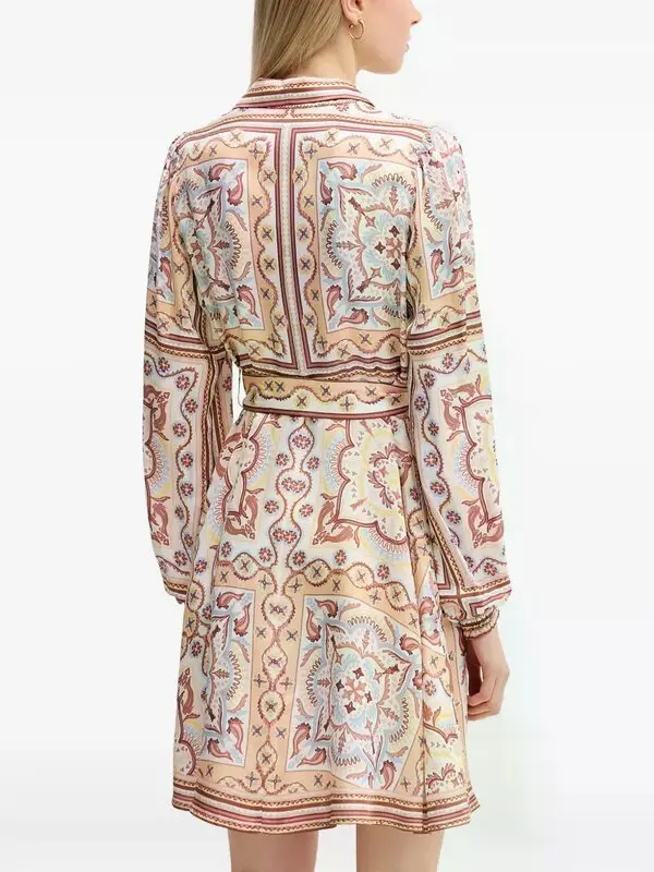 Hale Bob Arlo Paisley-print Belted Mini Dress