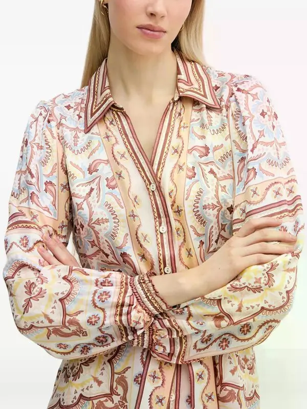 Hale Bob Arlo Paisley-print Belted Mini Dress
