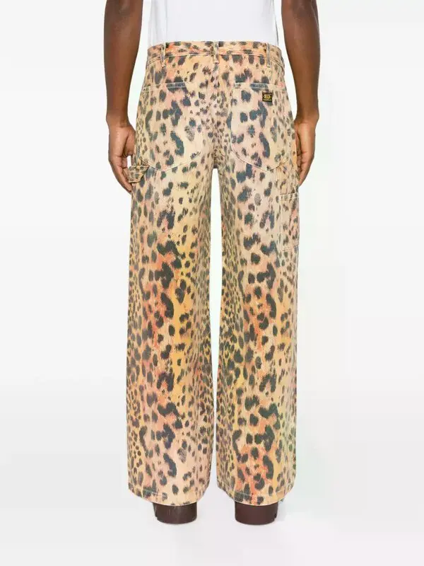 R13 Leopard Print Wide-leg Trousers - Neutrals