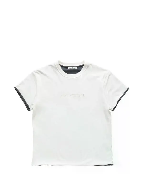 Acne Studios Logo-embroidered Contrast-trim T-shirt