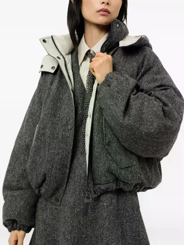 Brunello Cucinelli Donegal-knit Hooded Jacket